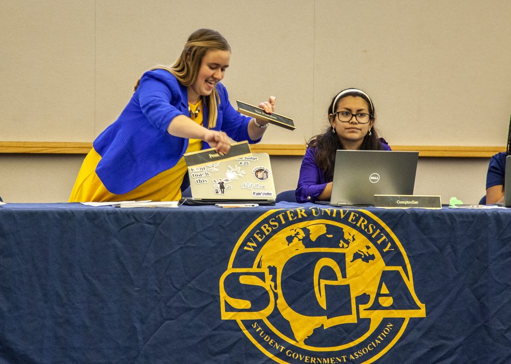 SGA inducts fourth president since April - Webster Journal