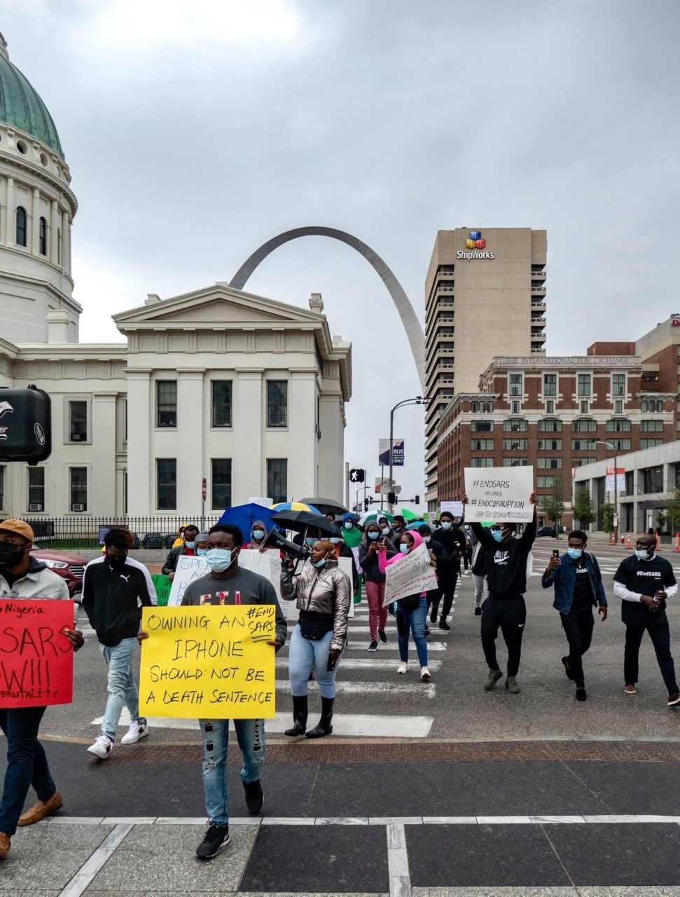 Students organize protest against Nigerian police brutality - Webster ...